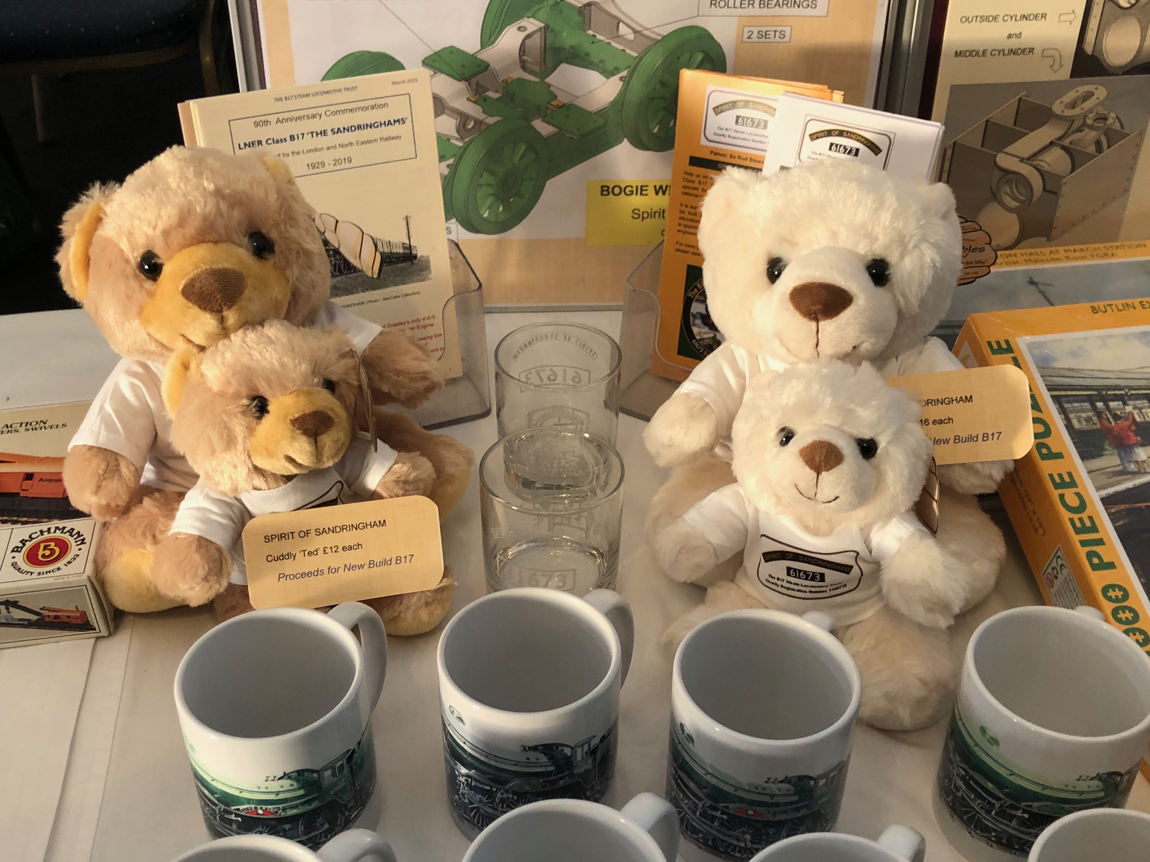 B17 Steam Locomotive Trust - 'Sandy' Teddy Bear - Large White